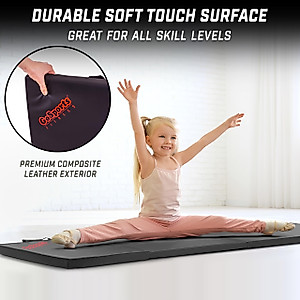 GoSports 2 inch Thick 6 ft x 2 ft Tri-Fold Exercise Fitness Mat - Great For Workouts, Yoga, Stretching