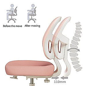 Ergonomic Kids' Desk Chairs, Height & Depth Adjustable Kids Study Chair, Cute Kids Office Chair. Perfect for Home, School and Library. No Armrests.