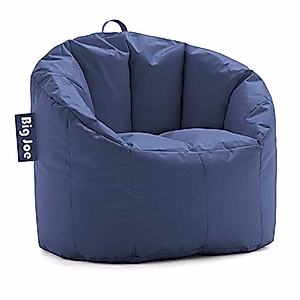 Big Joe Milano Bean Bag Chair, Navy Smartmax, 2.5ft & Milano Bean Bag Chair, Red Smartmax, 2.5ft