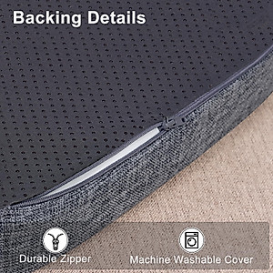 Shinnwa Kitchen Chair Cushions with Ties Memory Foam Chair Pads and Cushions Thickened U Shaped Wooden Chair Seat Cushions 16.5 x 16.25 inches Grey