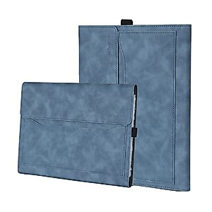 Microsoft Surface Pro 11 / Pro 10 / Pro 9 13 Inch Case, Multiple Angle Viewing Portfolio Business Cover with Pocket & Stylus Holder, Compatible with Type Cover Keyboard.(Sapphire)