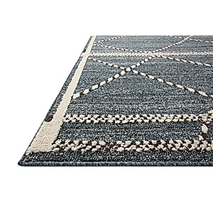 Loloi II Fabian Collection FAB-01 Denim/Charcoal 4'-0" x 6'-0" Accent Rug