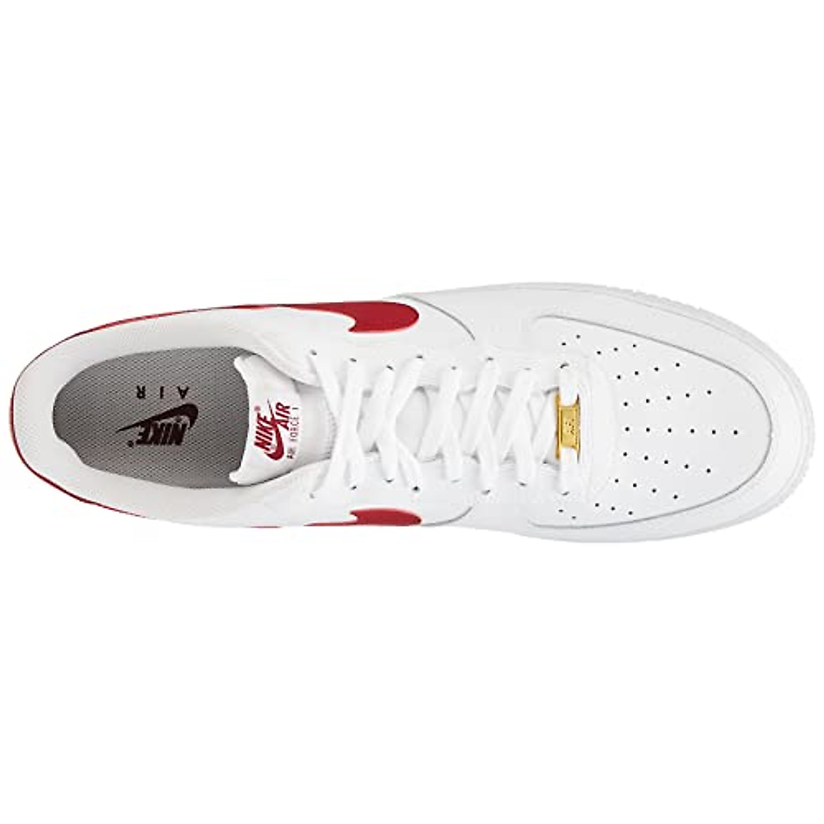 Nike Men's Basketball Shoe, White/White/Team Red, 12
