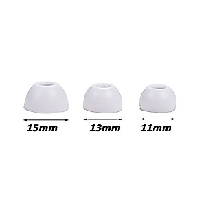 Replacement Silicone Tips Earbuds Buds Eartips Set for Beats Studio Buds Earphone Headphones,6 Pairs (White)