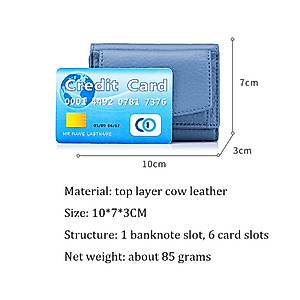 Wopedally 2023 New Unisex Anti-Credit Card Fraud Folding Mini Wallet, Handmade RFID Soft Leather Purse Multi Compartment Wallet (Green)