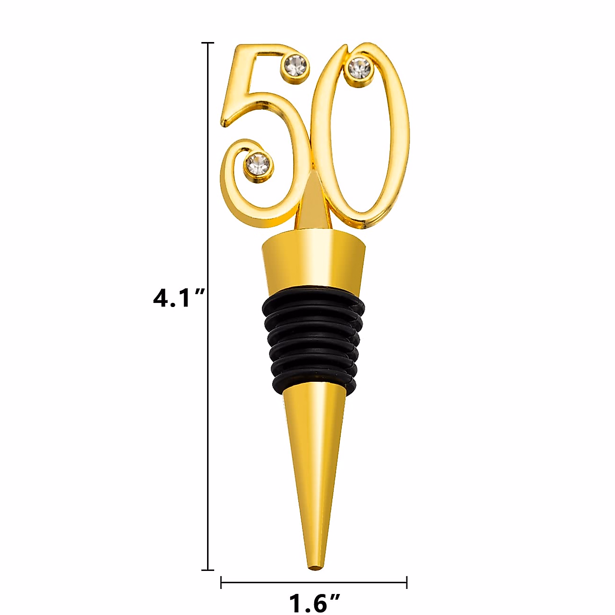 12PCS 50th Birthday Wine Stopper for 50th Birthday Party Favors Gifts Souvenirs Decorations And 50th Wedding Anniversary for Guest with Individual Gift Package (12, 50)