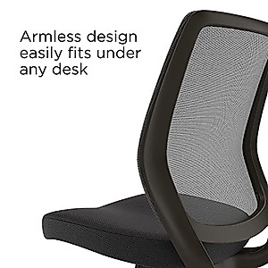 Union & Scale Un59378 Essentials Mesh Back Fabric Task Chair, Black