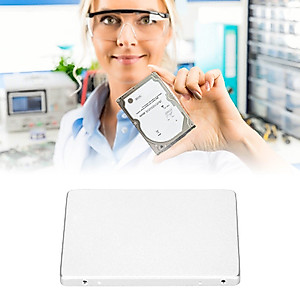 MSATA to SATA3.0 Hard Drive Adapter Card, Ultrathin Heat Dissipation Aluminum SSD Adapter Case for Computer Home Office Silver