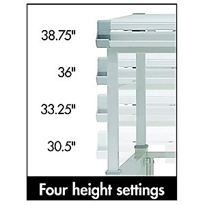 Studio Designs Graphix II Pro Line Split Top Height Adjustable Drafting, Drawing Table with 39.5" x 30" Tilting Top,White