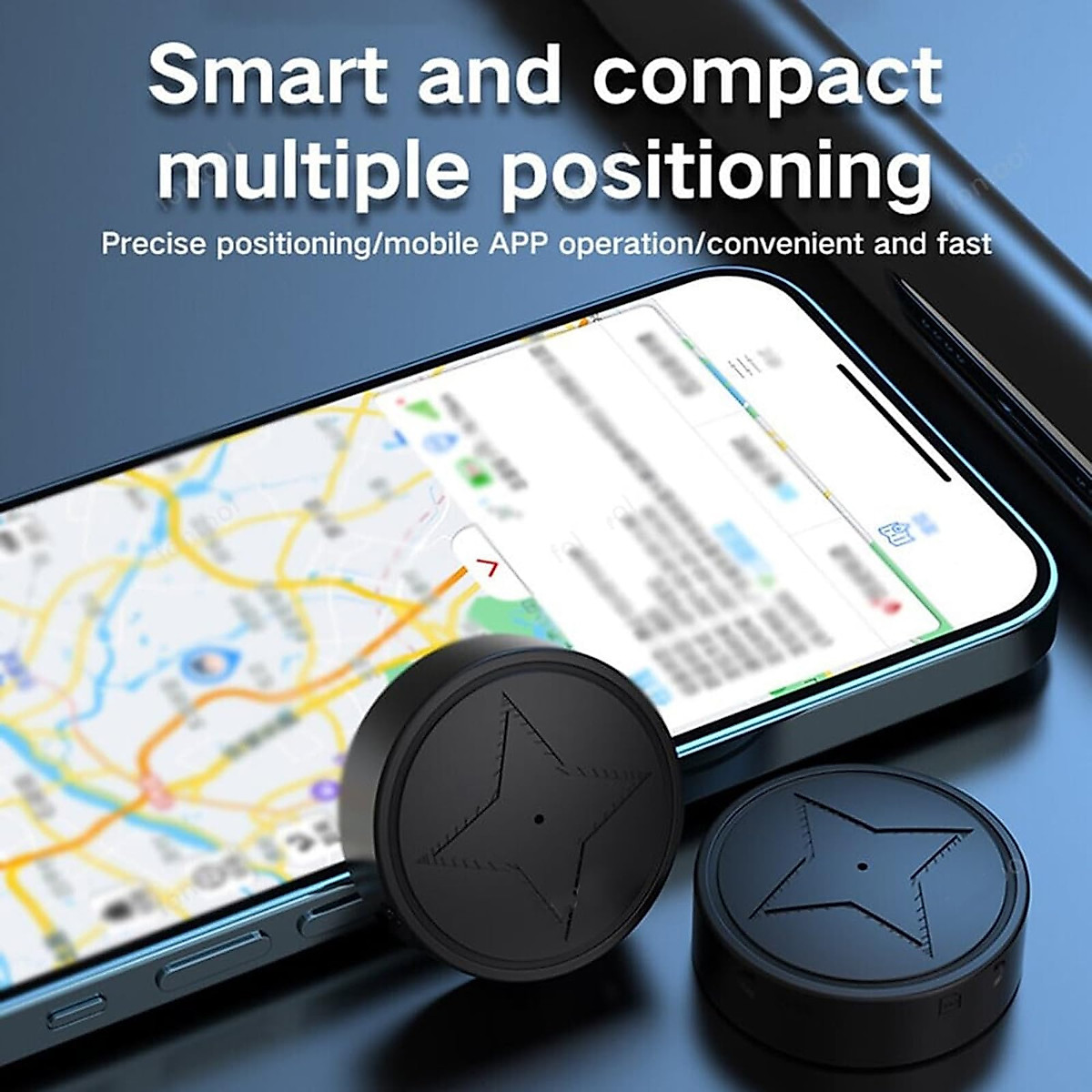 TODKISS GPS Tracker for Vehicles Strong Magnetic Car Vehicle Tracking Anti-Lost, 2023 New Multi-Function GPS Mini Locator, Monitoring for Professional Vehicles, Black