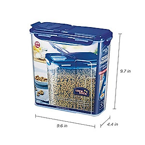 LocknLock Easy Essentials Food lids (flip-top) / Pantry Storage/Airtight containers, BPA Free, top-16.5 Cup-for Cereal, Clear
