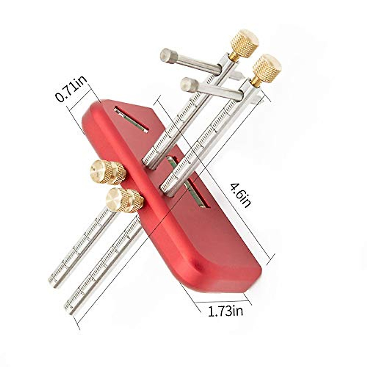 Adjustable Marking Gauge,Aluminum Alloy Scribing Mortise Gauge Woodworking Marking Gauge Double Head Mortise Gauge for Woodworking,Wood Marking