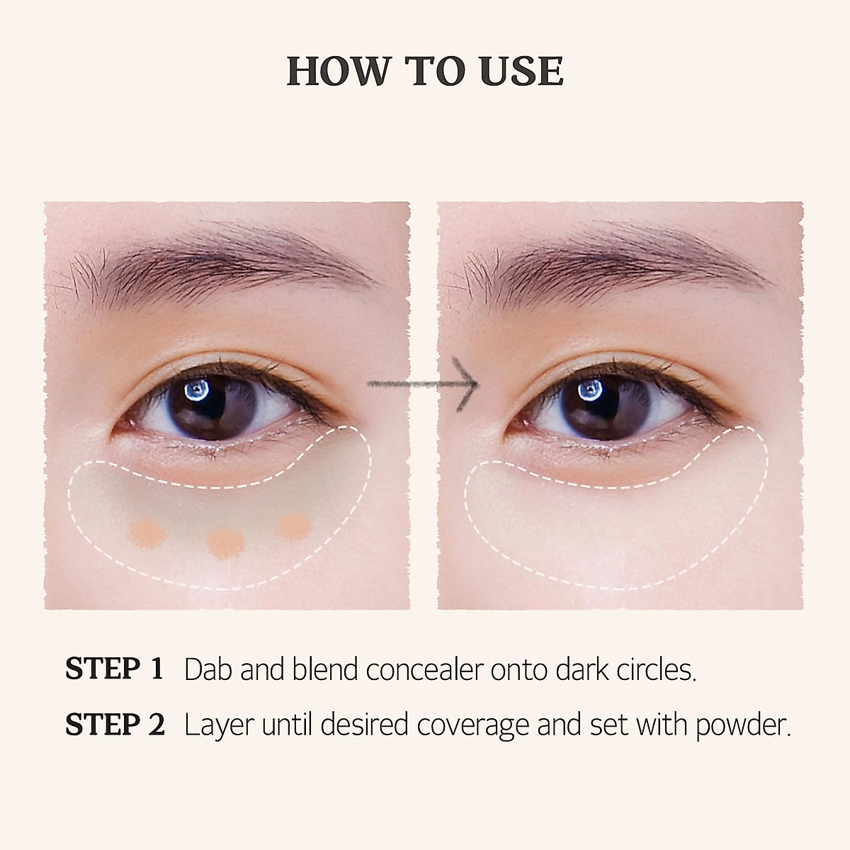 SKINFOOD Salmon Dark Circle Concealer Cream #2 - Concealer for Dark Circles - Under Eye Concealer for Dark Spots and Wrinkles - Full Coverage Under Eye Concealer - 0.35 Oz/10 g (Salmon Beige)