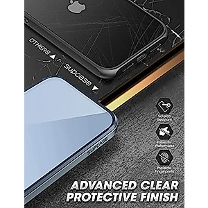 SUPCASE UB Edge Pro Series Case for iPhone 13 Pro Max (2021 Release) 6.7 Inch, Slim Frame Clear Protective Case with Built-in Screen Protector (Cerulean)