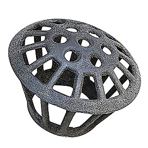 DOITOOL 4pcs cast Iron Floor Drain roof Drain Filter roof Drain Strainer Down Gutter Guard Ladder Gutter Guard Coal Forge Strainer Gutter downspout Guards Dome Safety mask