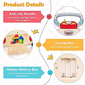 BABY JOY 2 in 1 Baby Walker, Sit to Stand Learning Walker Activity Center with Lights & Sounds, Adjustable Speed Wheels, Toddler Musical Walking Toy, Push Walker for Baby Boy Girl Over 9 Months