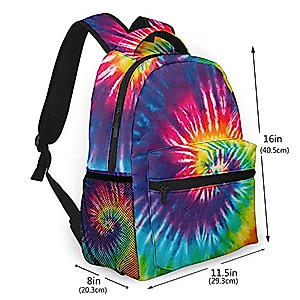 Tie dye Backpack bookbags high School for girls women highschool College Laptop Bag Casual Travel Daypack gift Hiking Camping