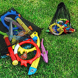 Korlon Tec 25 Pcs Pool Toys for Kids Ages 4-8, Swimming Pool Diving Toys, Underwater Pool Toys for Kids Ages 8-12, Fun Training Water Swim Toys Gift Set for Kids Boys Girls Adults