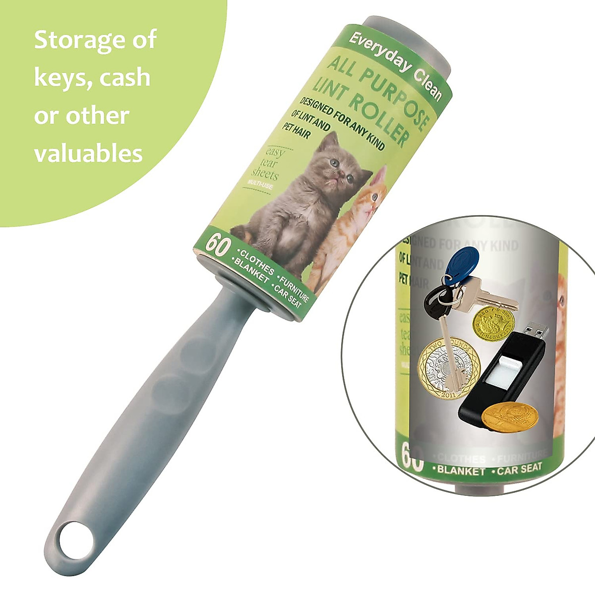 MyGiftHub Keep Your Secret Lint Roller-Green