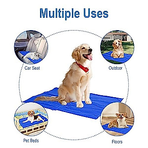 Yaureozi Dog Cooling Pad, Pet Gel Cooling Pad, No Refrigeration or Electricity Needed, Summer Pet Ice Pad for Kennels, Crates and Travel 19.7 X 25.6 Inch