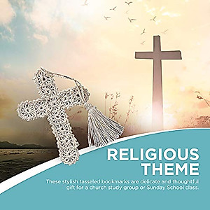 Crocheted Cross Bookmarks (Set of 12) Religious Church Gifts and Bible Study Supplies