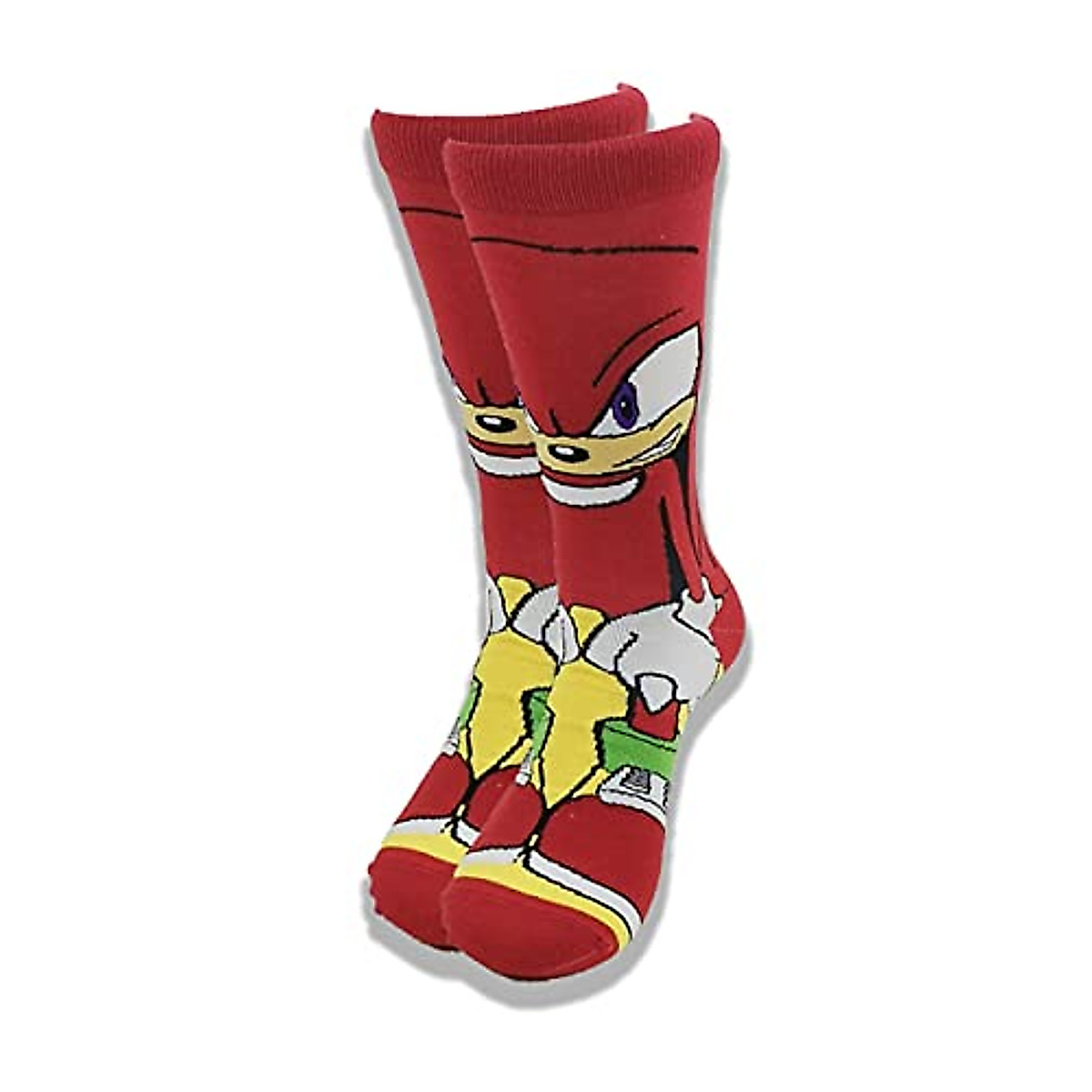Sonics Game Knuckles Character Design Crew Socks