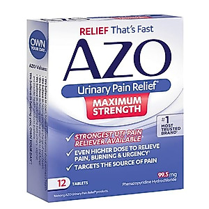 Azo Urinary Pain Relief Max Strength 12 Count Tablets