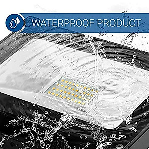 Missbee Super Bright 200W LED Flood Light, 22000lm Outdoor Landscape Flood Light, Security Light , 2800-3000K, Work for Garage, Garden, Lawn,Yard and Playground (Warm White)