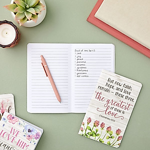 6 Pack Floral Daily Prayer Journal for Notebook, Bible Study, Inspirational Christian Gifts for Women (80 Pages, 5x8 In)