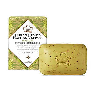 Nubian Indian Hemp and Haitian Vetiver Soap, 5 Ounces (Pack of 3)