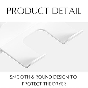 FLAUVEL Blow Dryer Holder Wall Mount Hair Care Tools Organizer Bathroom Space Saver, White