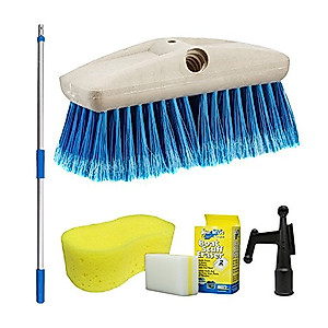 STAR BRITE Telescoping Deck Brush (040092-1FF),Blue