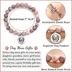 JOGDIAM Dog Mom Gifts for Women, Dog Gifts for Dog Lovers with Gift Message Card, Golden Retriever Gifts Dog Mom Bracelets for Mom, Grandma, Daughter, Wife, Girlfriend, Friends