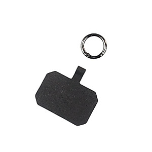 Universal Phone Tether Tab Phone Lanyard Patch,6 Pack Secure Phone Strap Hands Free Holder,Connector Card for Phone Lanyard Phone Strap Patch Phone Necklace Tender-Black A