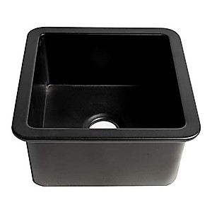 ALFI brand ABF1818S-BM Kitchen Sink, Black Matte
