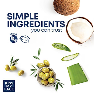 Kiss My Face Coconut Hand Soap, Tropical Moisture Cleanse, With Added Yarrow And Coconut Water, Easy To Use Hand Soap Pump, Coconut Scented, Cruelty Free & Vegan Soap, 9 Fl Oz Bottle