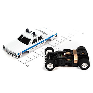 Auto World SC372-4 The Blue Brothers Chicago Police 1974 Monaco HO Scale Electric Slot Car
