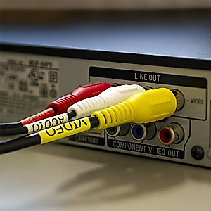 Cmple - 3-RCA Composite Video Audio A/V AV Cable Gold - 3 ft