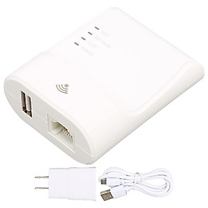 Tuzoo Print Server, 10/100 Mbps Fast Wireless Ethernet USB Printer Server Adapter Adaptive 480Mbps Transmission High Speed Network Print Server Print Sharing Ethernet Parallel Print Server(US Plug)
