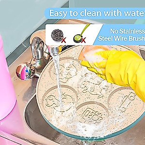 Mini Pancake Pan for Pancakes, Dinosaur Truck Waffle Maker Ceramic Pancake Griddle Crepe Maker Nonstick 7-Cup Pancake Mold for Kids