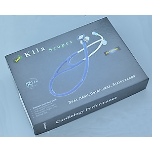 Kila Scopes Virtuoso Stethoscope - Professional Dual Head Cardiology & Diagnostic Stethoscope for Doctors and Nurses - with Accessories, K750 Sky Blue