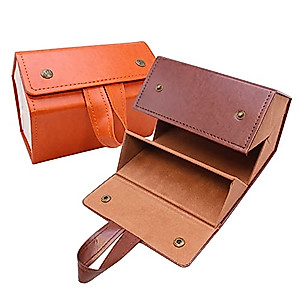 MAFENLY multiple glasses case travel Five sunglass, 5 sockets glasses case travel sunglasses organizer holder (5 pack orange)