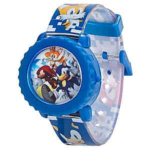 Sonic The Hedgehog Kids Digital Watch – Flashing LED Light-Up Display, Easy-to-Read Time, Adjustable Strap, and Sonic Character Design – Fits Wrists from 5.5" to 8"