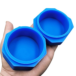KUVIS 223ML Large Silicone Wax Container Non-stick Concentrate Jars (Blue)