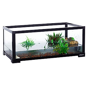 REPTI ZOO Turtle Basking Platform or Reptile Feeding Ledge with Suction Cup, Resin Flat Ramp for Turtle Reptile Chameleon Use