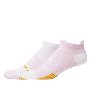 Brooks Ghost Lite No Show Socks I Performance Running, Comfort Fit with Arch Support for Men & Women (2-Pack Set) - Quartz/White & White/Quartz - X-Large