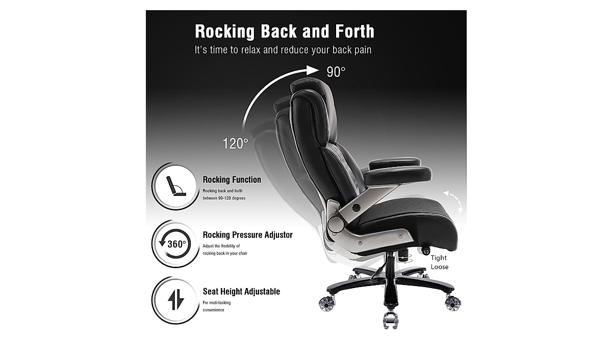 Big and Tall Office Chair – Ergonomic, Heavy Duty Support for Up to 400lbs