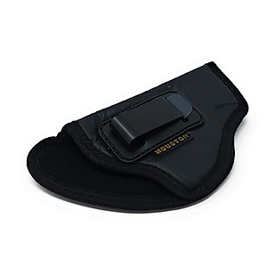 IWB Gun Holster by Houston - ECO Leather Concealed Carry Soft Material - FITS Glock 17/21, H &K,Beretta 92 FS,XDM,Ruger 45 BERSA PRO,PX4,FNX 45,FNH 45,HI Point 9/40/45 MM (Right) (CHP-57B-RH)