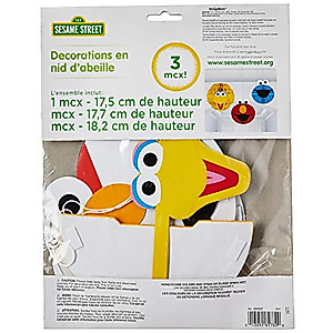 Amscan Sesame Street Honeycomb Decorations, multi color