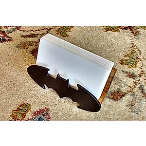 Batman Inspired Wooden Desktop Business Card Holder
